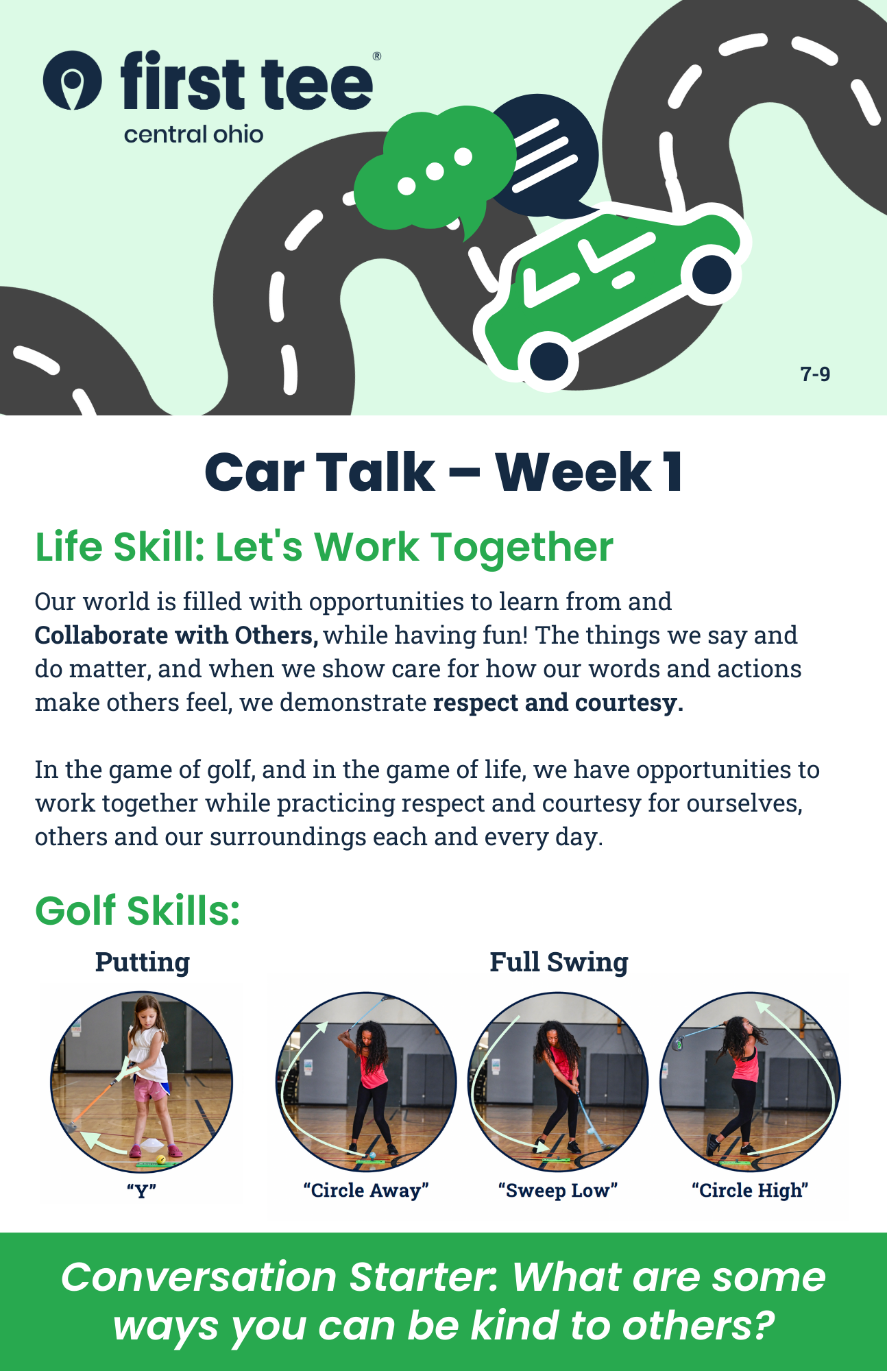 Car Talk - First Tee - Central Ohio